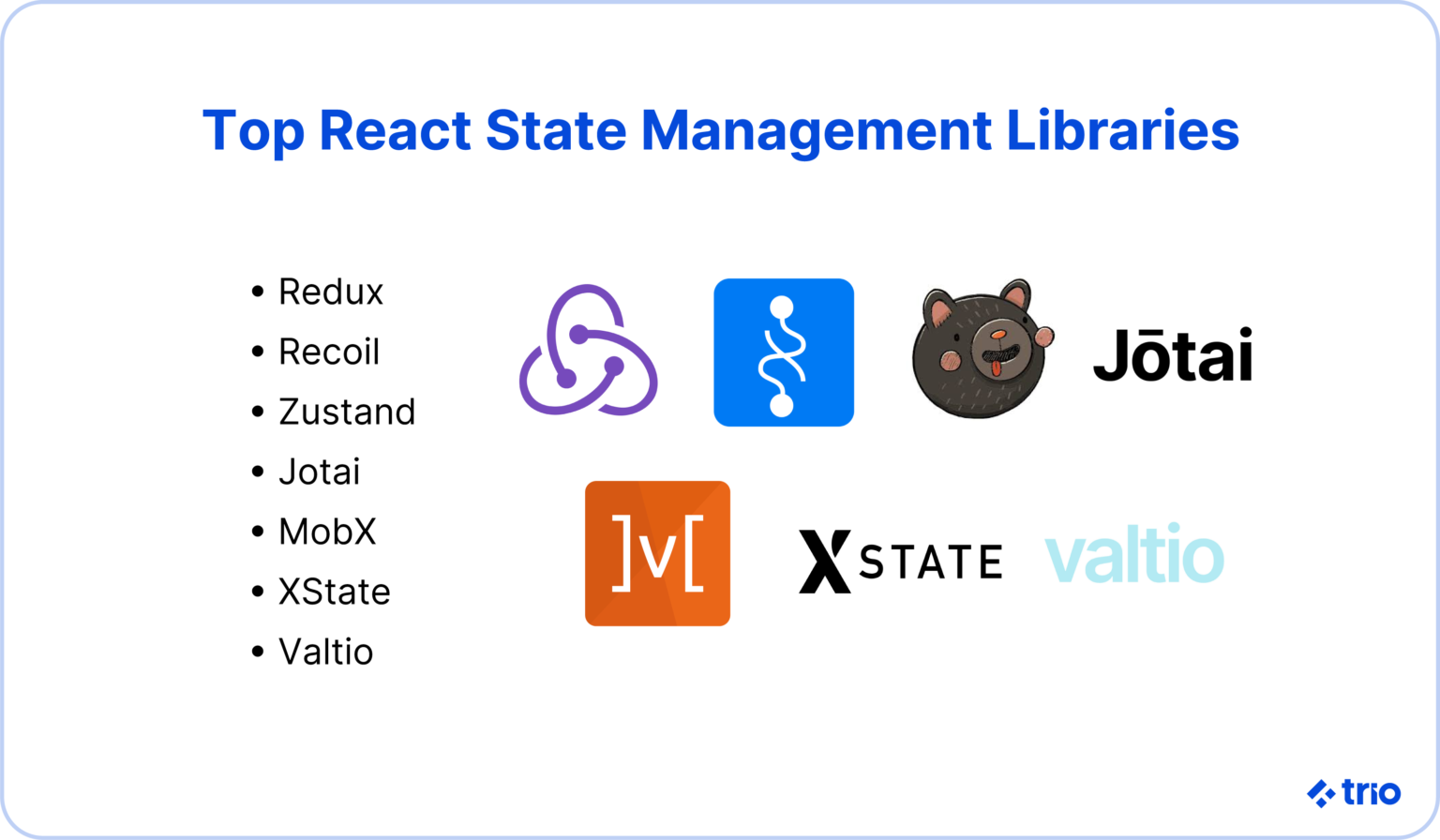 7 Top React State Management Libraries - Trio